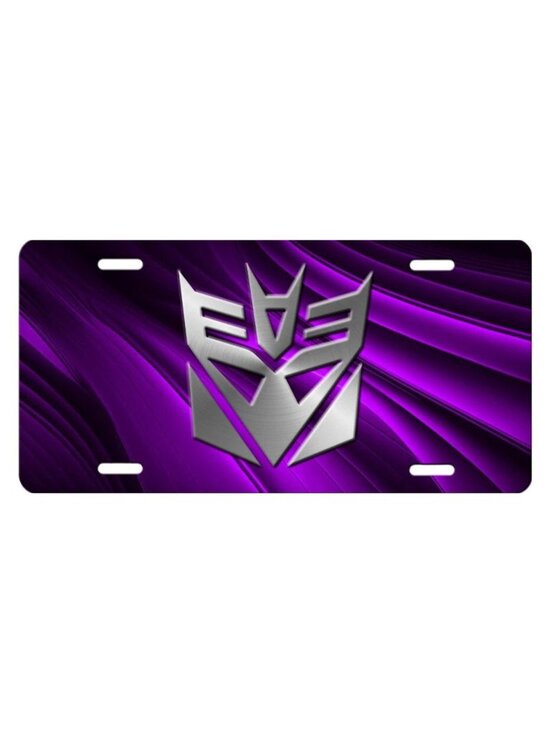 Accents | Transformers Decepticon Purple Silver Aluminum Vanity License ...